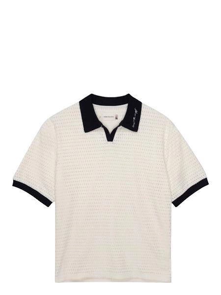 HONOR THE GIFT Pique Colorblock Polo Shirt - Bone