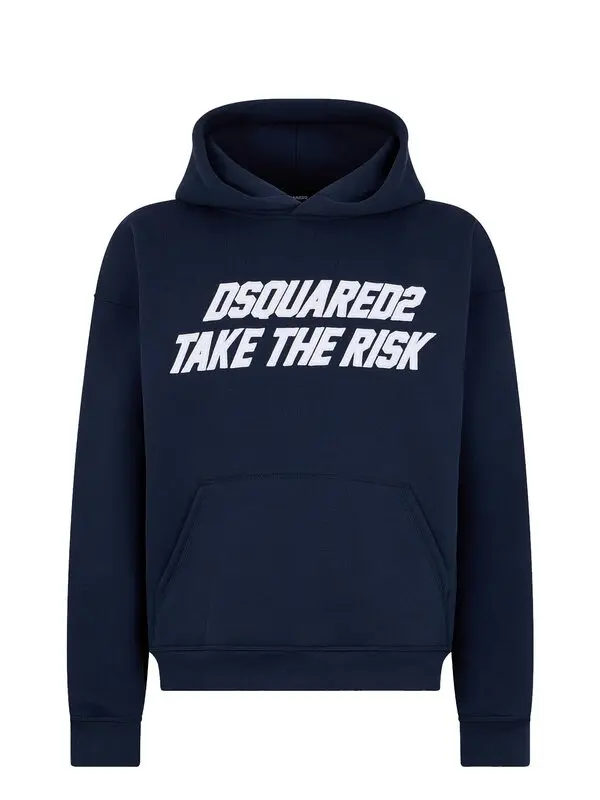 Dsquared2 Take The Risk Relaxed Fit Hoodie - Blue