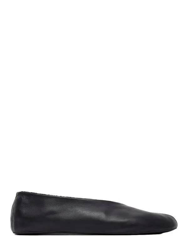 THE ROW Stella Shearling Flats - Black