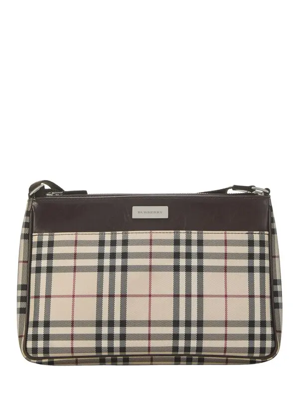 Burberry Check Crossbody Bag - Brown