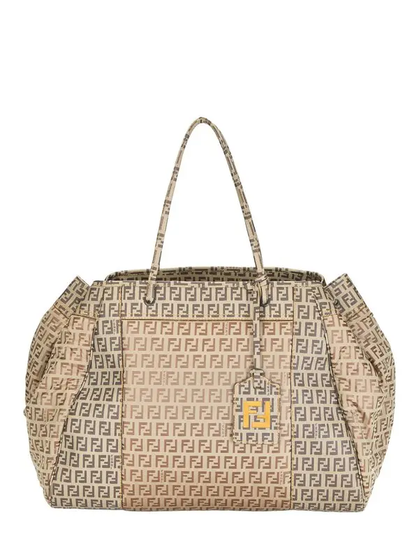 Fendi Zucchino Pillow Tote - Brown