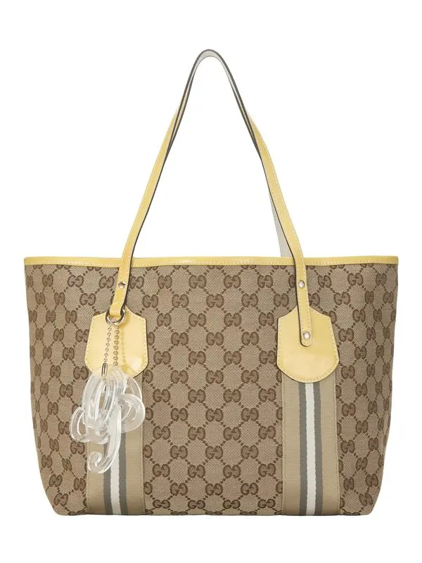 Gucci Original Gg Jolicoeur Web Tote - Beige