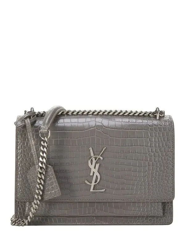Saint Laurent Embossed Leather Sunset - Grey