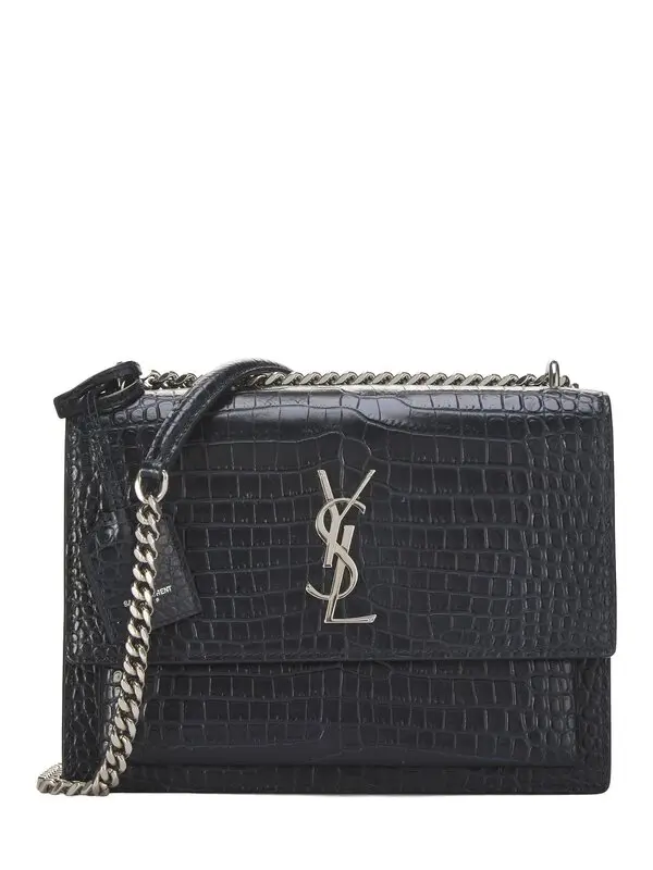 Saint Laurent Embossed Leather Sunset - Navy