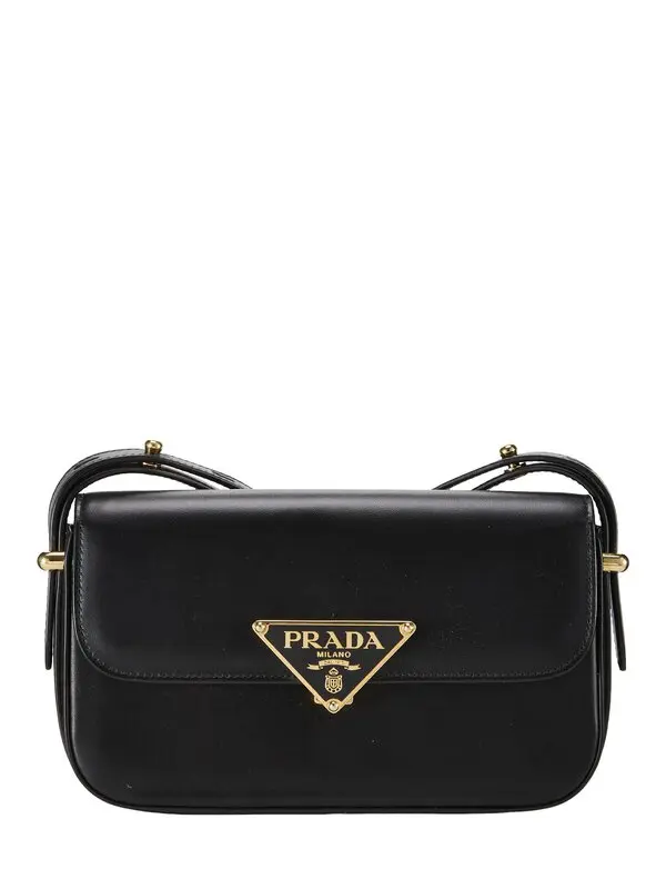 Prada Calfskin Shoulder Bag - Black