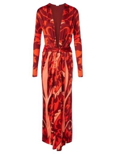 Johanna Ortiz Printed Jersey Midi Dress - Red