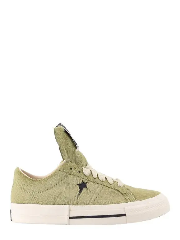 Rick Owens Onestr" Faux Fur Sneakers - Nude