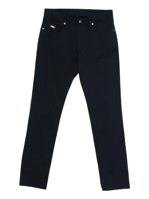 Emporio Armani Logo Plaque Trousers - Black