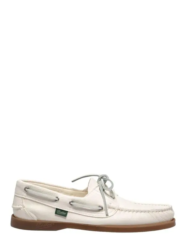 Paraboot Lace-up Loafers With Natural Rubber Sole - White