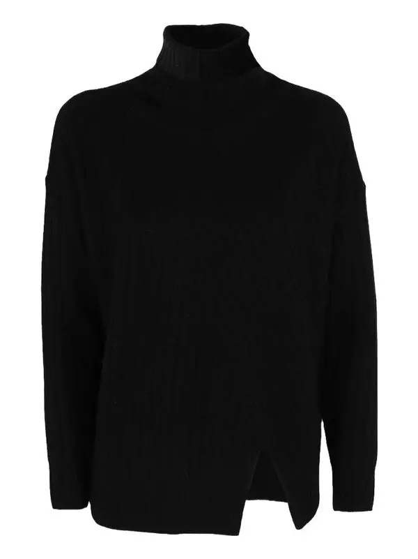 Max Mara High-neck Long-sleeved Sweater - Black