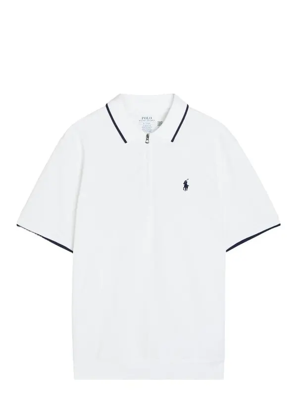 Polo Ralph Lauren Logo-embroidered Stretch-cotton Polo Shirt - White