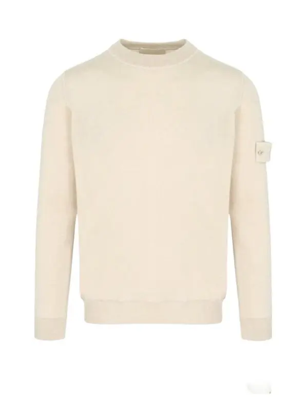 Stone Island Crew Neck Sweatshirt - Beige