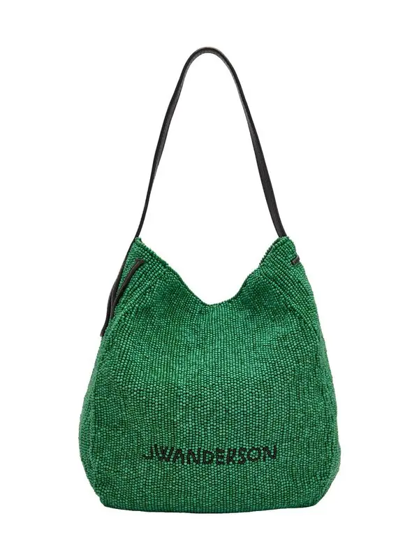JW Anderson Small Beaded Bulb Shoulder Bag - Green