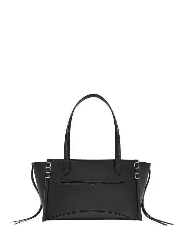 JW Anderson Elongated Loafer Leather Tote Bag - Black