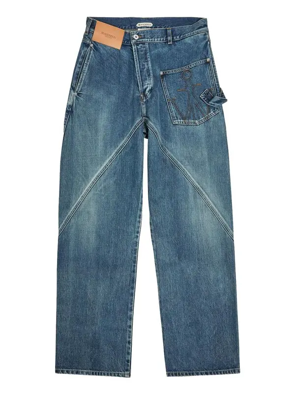 JW Anderson Twisted Workwear Straight-leg Jeans - Blue