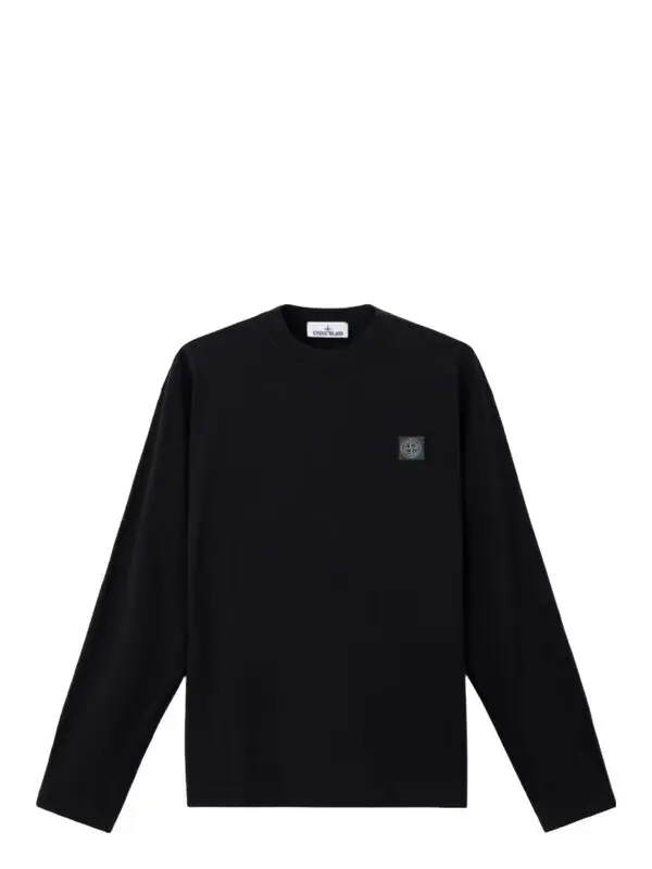 Stone Island Logo-patch Long-sleeve T-shirt - Black