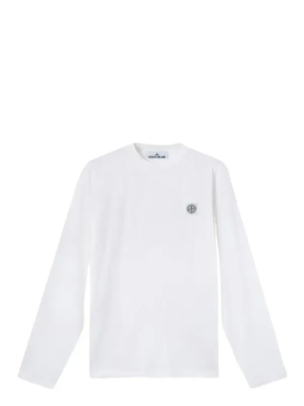 Stone Island Logo-patch Long-sleeve T-shirt - White