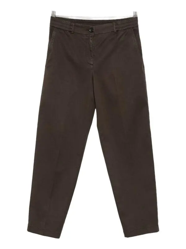 Seventy Straight-leg Trousers With Logo Trim - Black