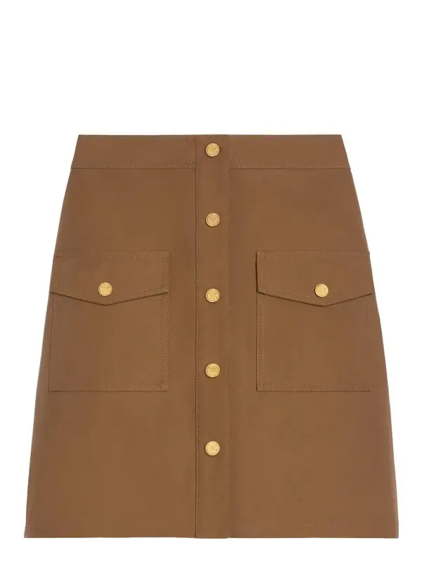 Celine Cotton Twill Skirt - Dark Beige