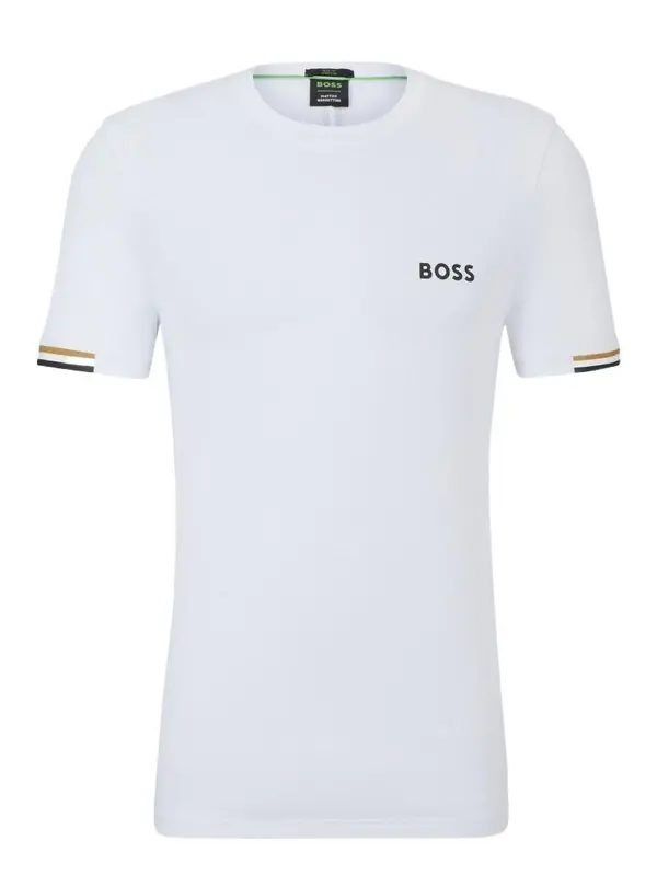 Hugo Boss Logo Printed Crewneck T-shirt - White