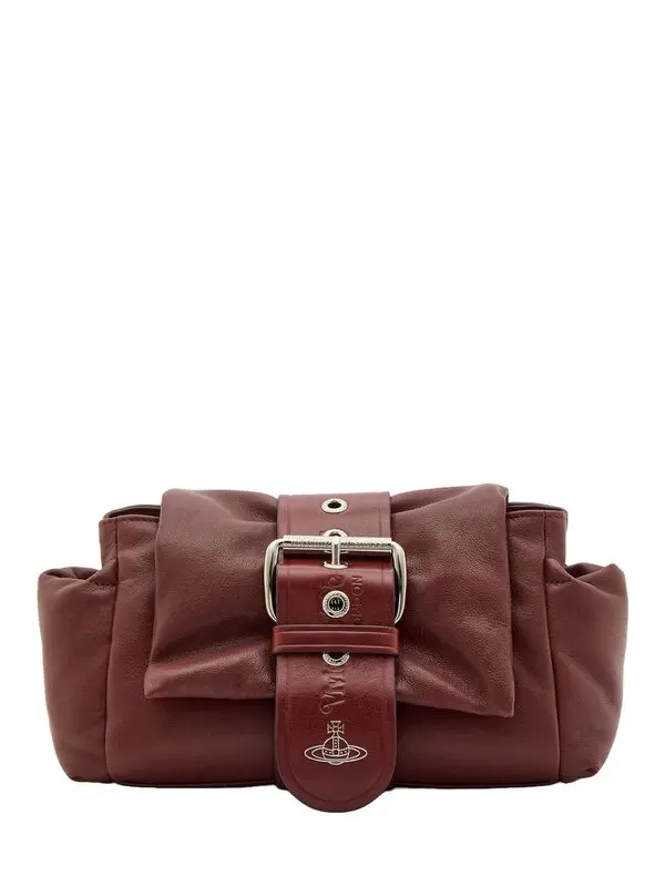 VIVIENNE WESTWOOD Hazel Treasure Leather Shoulder Bag - Brown