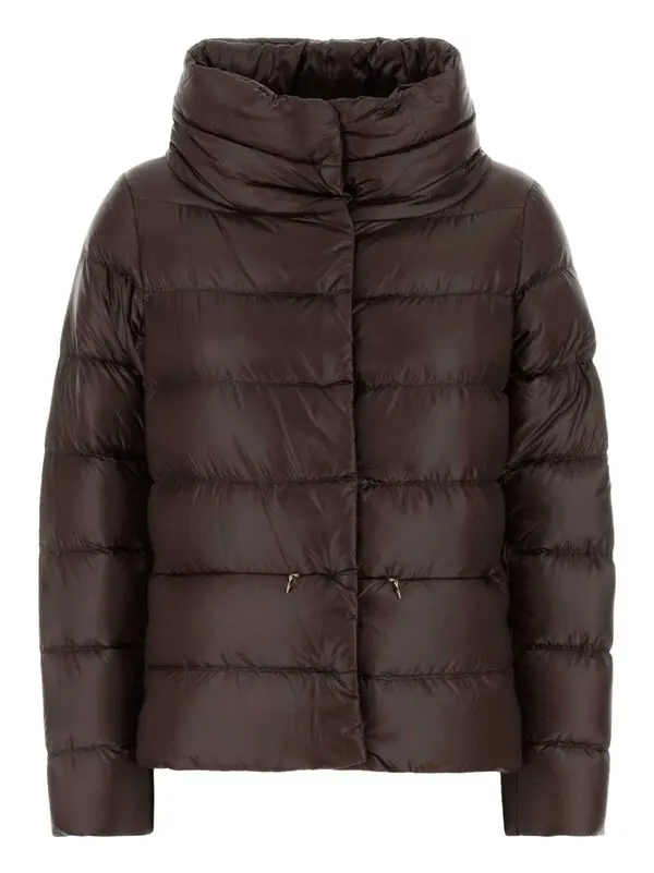 Herno Long-sleeved Down Jacket With High Neck - Black