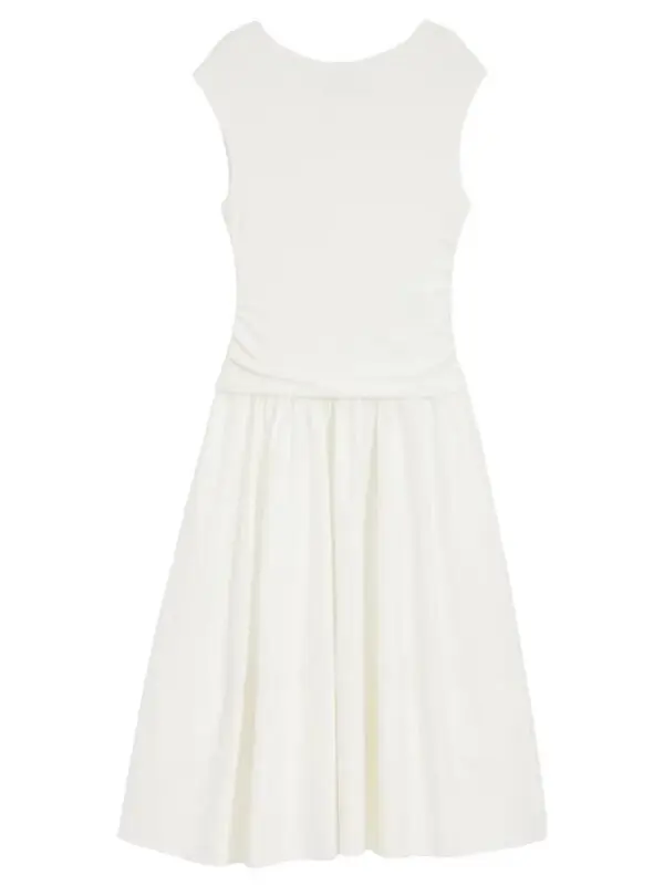 Hugo Boss Ruched Detail Midi Dress - White