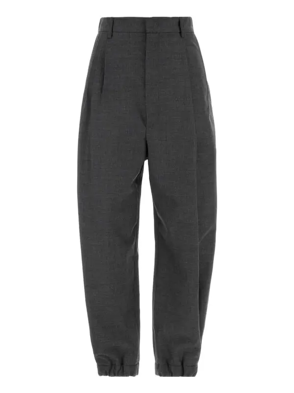 Moschino Wide-leg Elasticated Cuffs Trousers - Grey