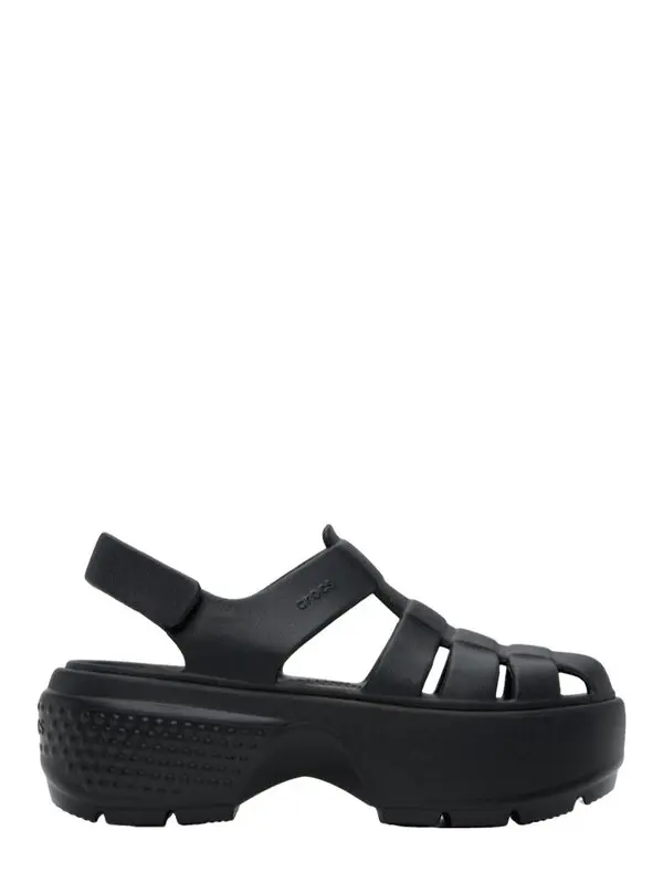 CROCS Stomp Fisherman Platform Sandals - Black