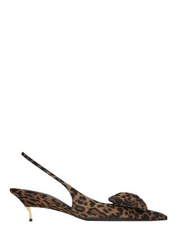 Saint Laurent 50mm Dakota Bow Detail Mules - Black