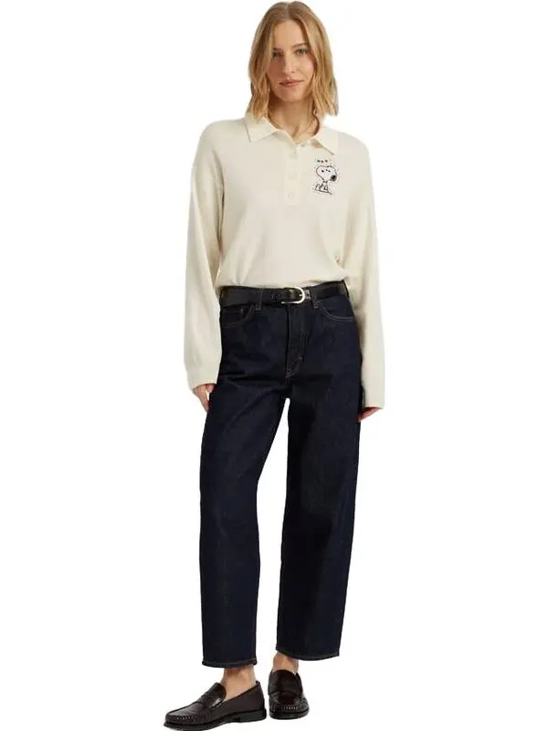 Chinti & Parker Wool-cashmere Snoopy Polo Sweater - Cream