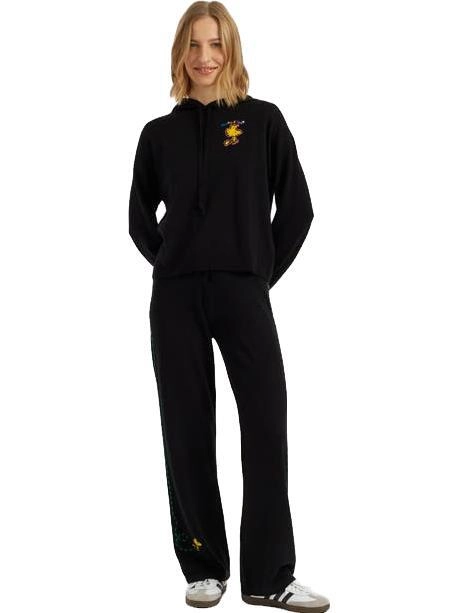 Chinti & Parker Wool-cashmere Snoopy Hoodie - Black