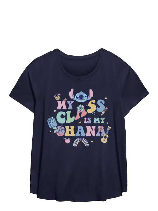 LILO & STITCH Disney Graphic T-shirt - Navy Blue
