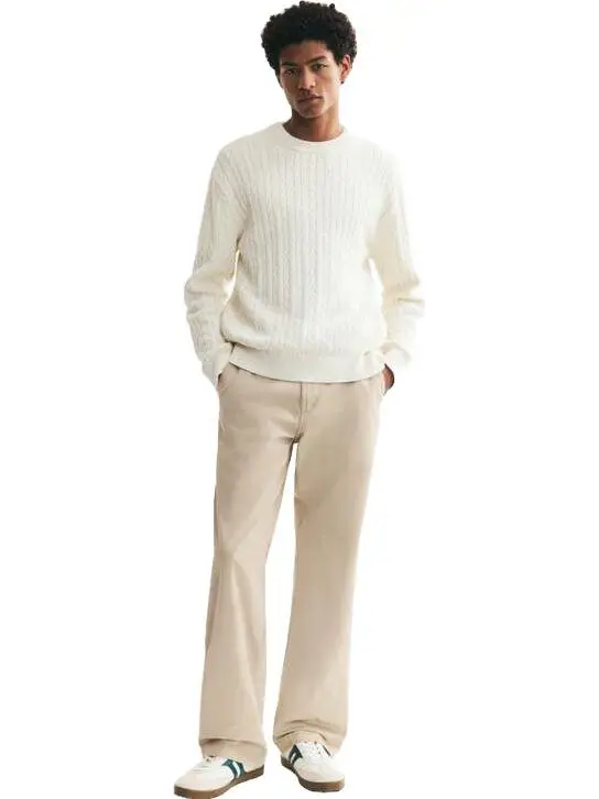 H&M Relaxed-fit Cotton Chinos - Light Beige