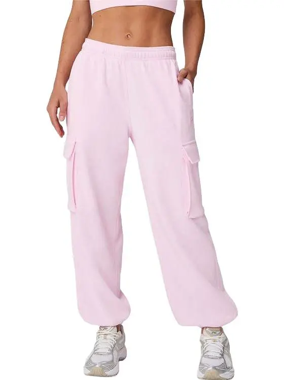 FABLETICS Year Round Terry Cargo Joggers - Soft Pink