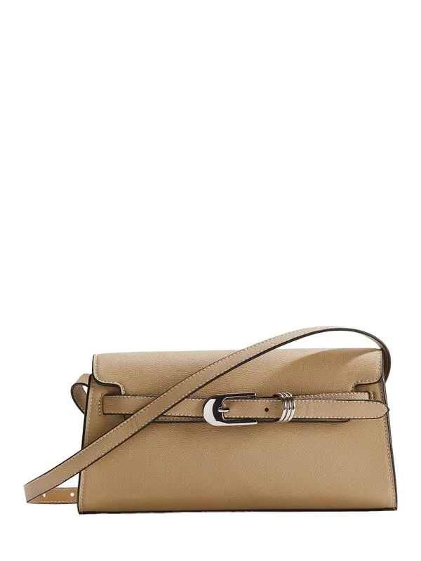 H&M Shoulder Bag With Strap Detail - Beige