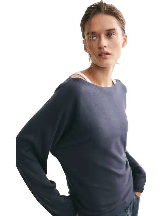 H&M Off-the-shoulder Sweater - Dark Gray