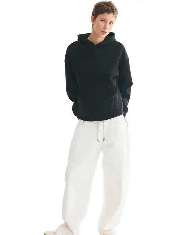 H&m Relaxed Fit Hoodie With Kangaroo Pocket - Black