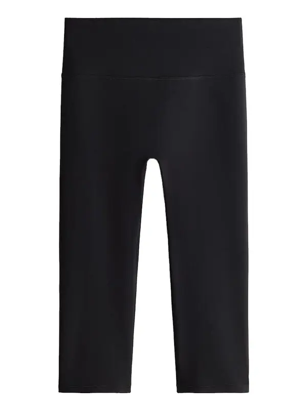 H&m Capri Sports Leggings With Softmove - Black