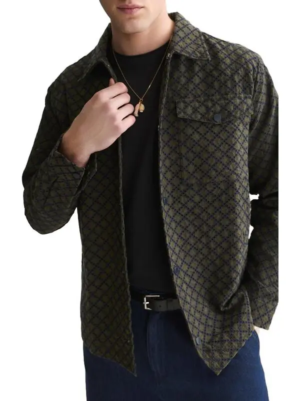 Scotch & Soda Broderie Anglaise Coach Jacket - Forest Night