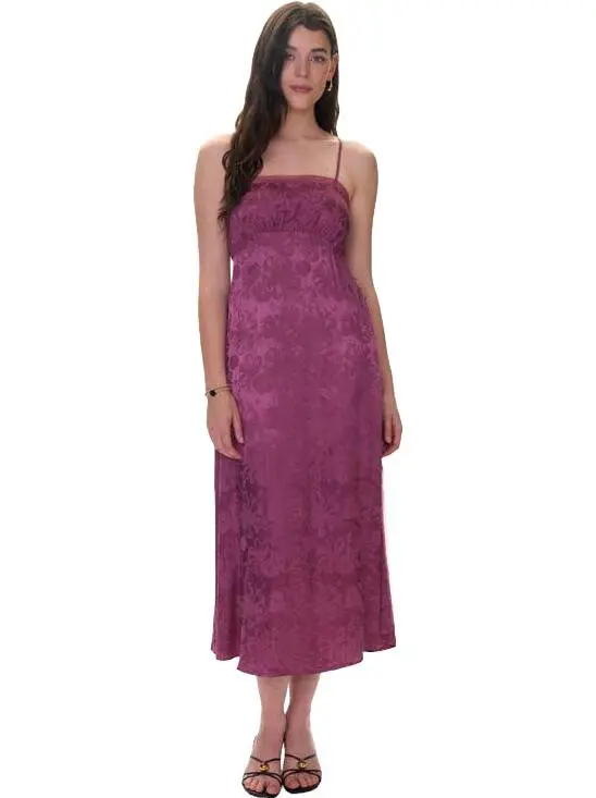 Rebecca Taylor Neveah Jacquard Cami Dress - Plum