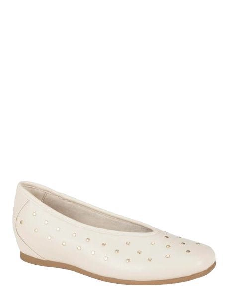 BARETRAPS Rya Studded Flat With Cushioned Footbed - Cream