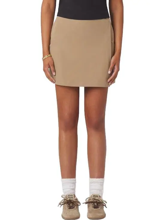 WILLIAMS ATHLETIC CLUB Capri Wrap Miniskirt - Sand