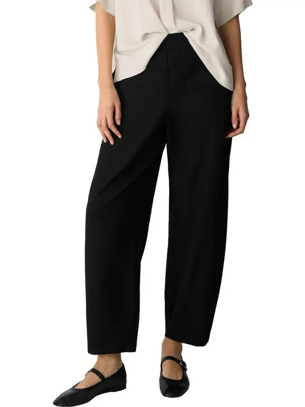 Eileen Fisher Arched Ankle Pants - Black