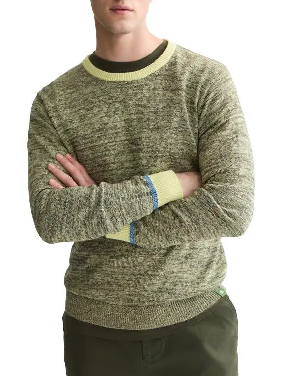 Scotch & Soda Regular Fit Melange Cotton Pullover - Grey Dawn