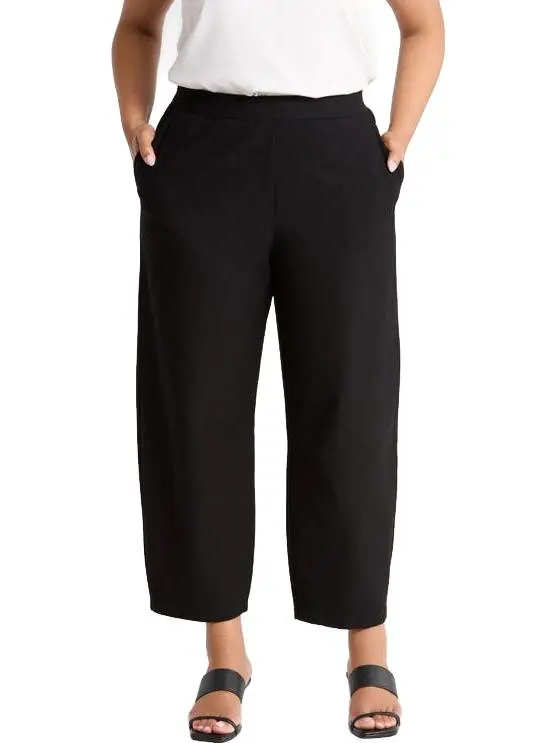 Eileen Fisher Arched Ankle Pants - Black