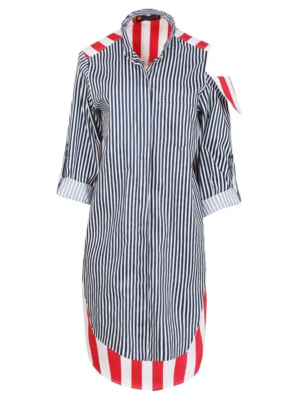 XCLAMATIONS UK Titi Tunic With Stripes - Blue/red/white