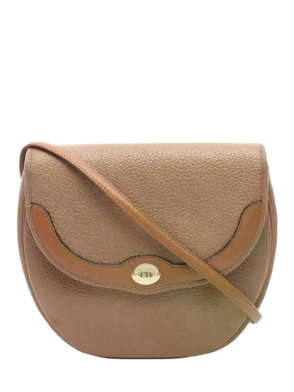 Dior 2000s Cd Plaque Shoulder Bag - Brown