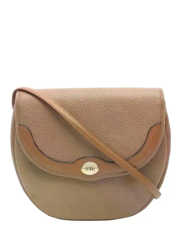 Dior 2000s Cd Plaque Shoulder Bag - Brown