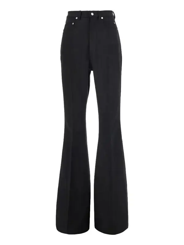 Rick Owens Flared Leg Trousers - Black
